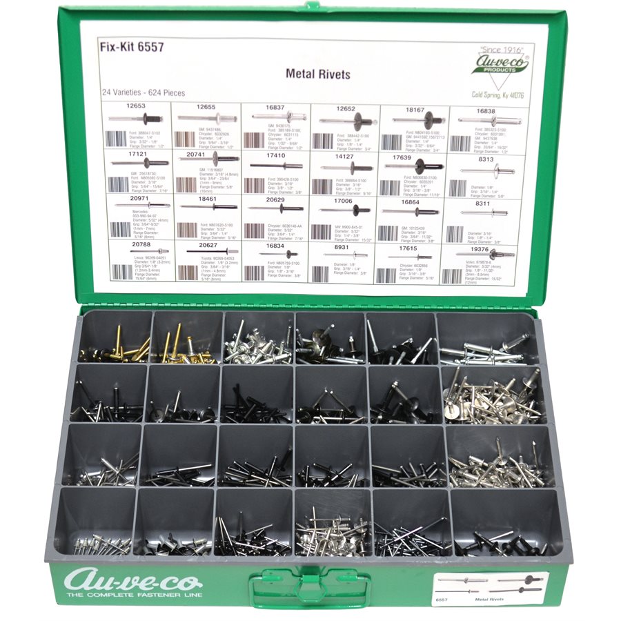 Auveco 6557 Metal Rivets. Quantity 1 KIT — Fastener Zone